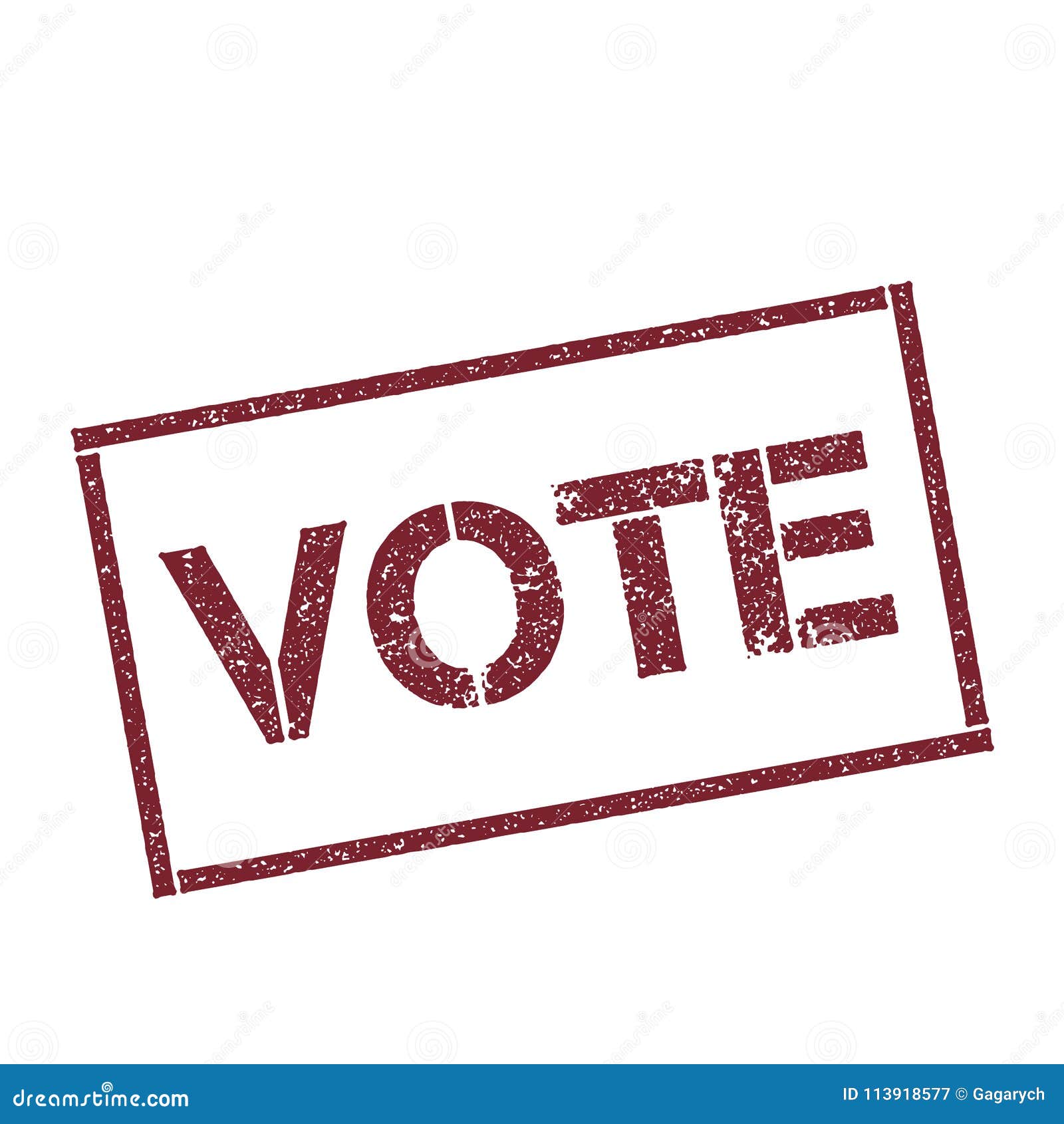 Vote rectangular stamp. stock vector. Illustration of drip - 113918577