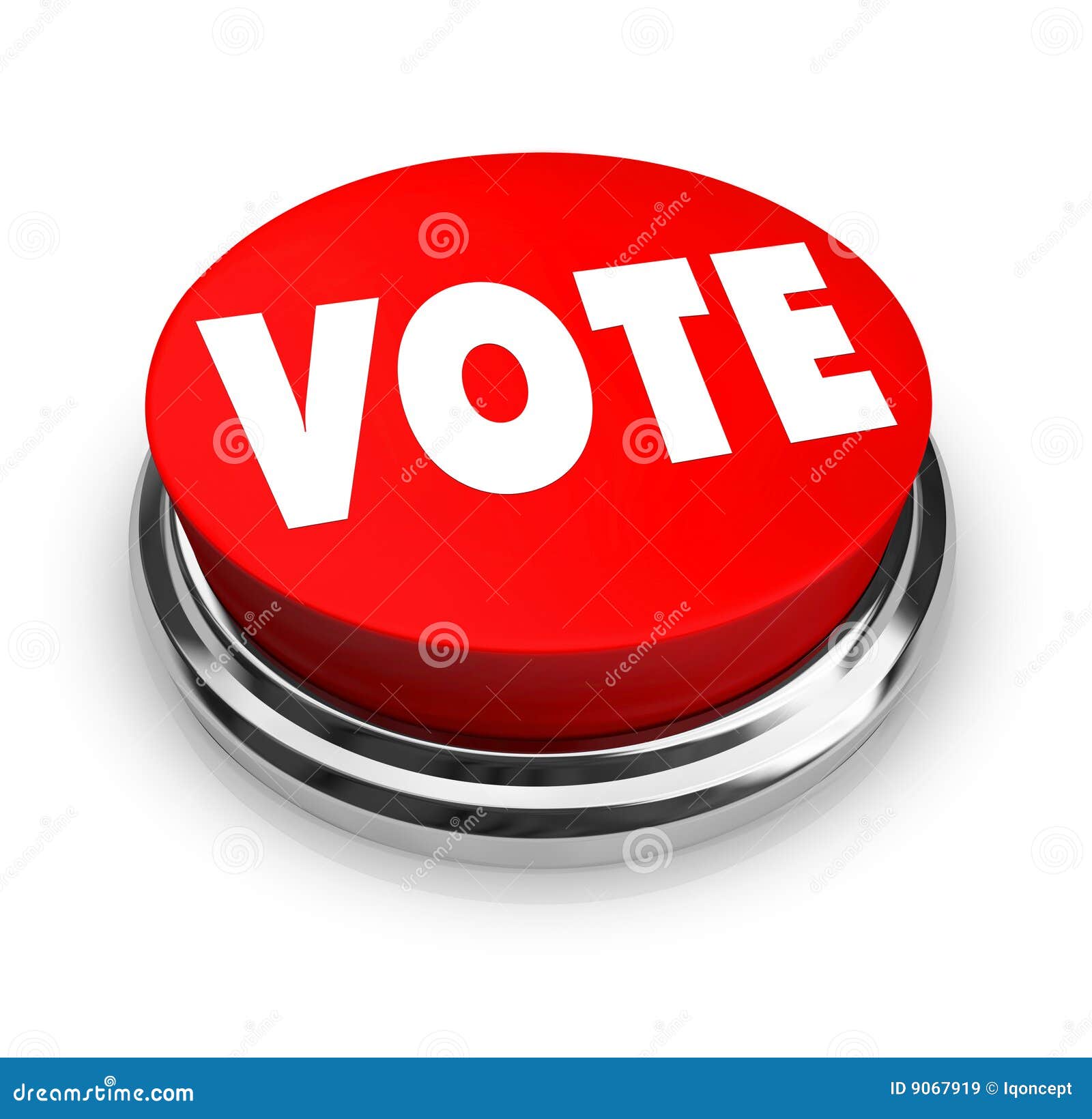 Vote - Red Button stock illustration. Illustration of choose - 9067919