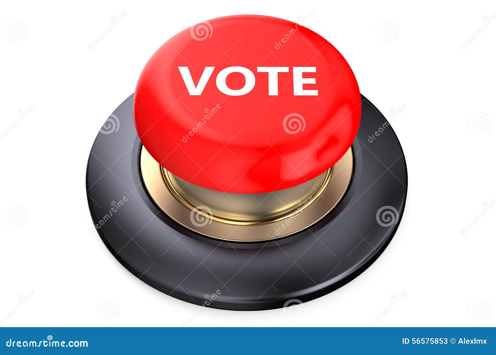 Vote Red button stock illustration. Illustration of emergency - 56575853