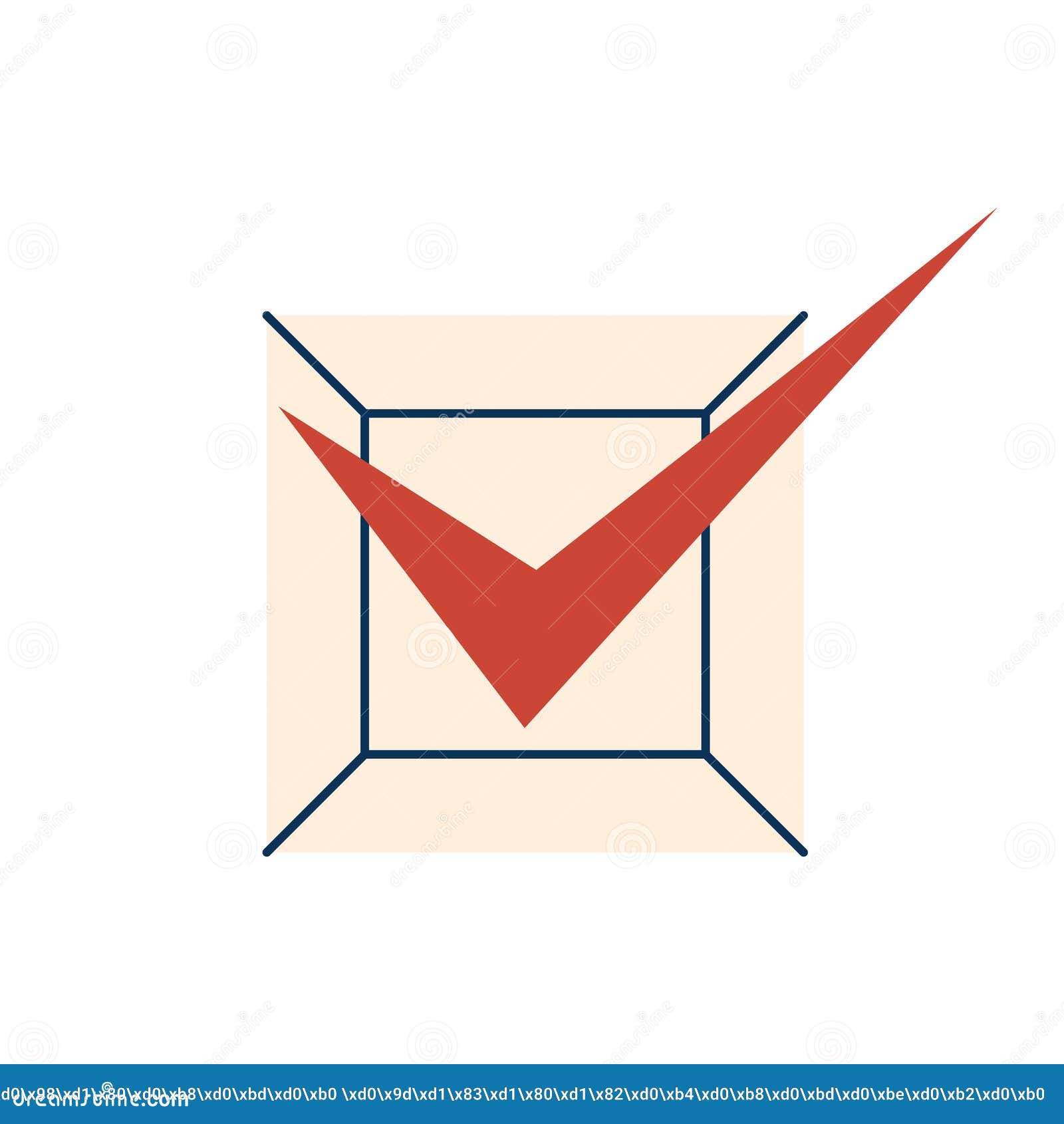 Vote 2024. Red Tick Mark in a Square Box. Element for Election Themed ...