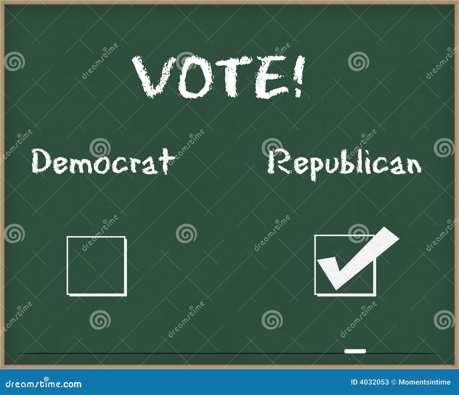 Vote Republican stock image. Image of liberal, blackboard - 4032053