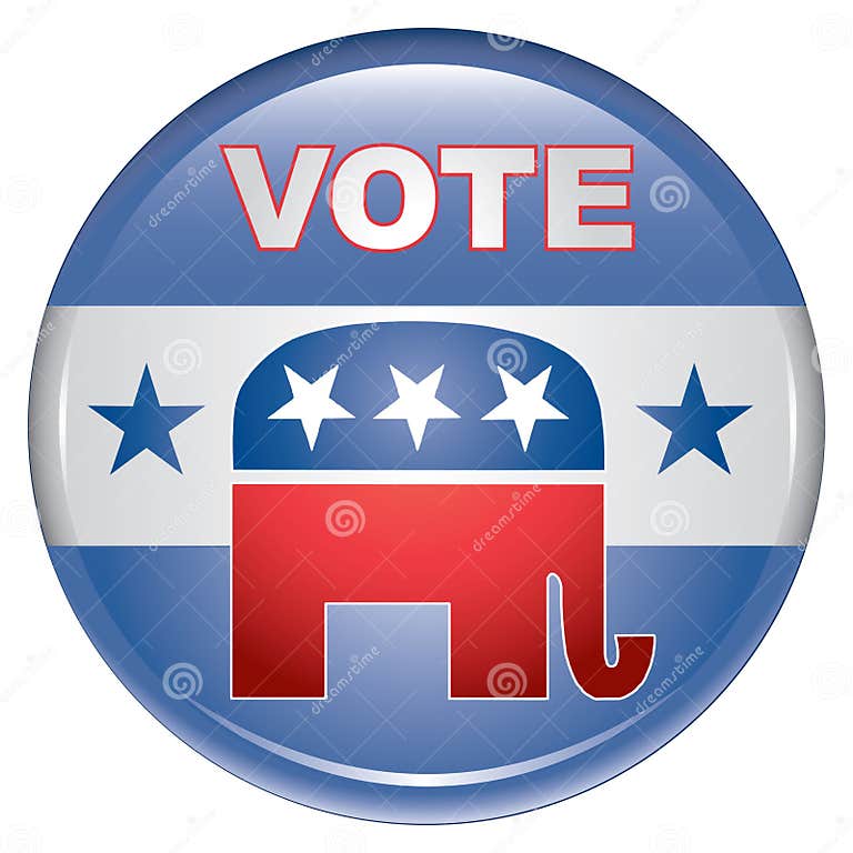 Vote Republican Button editorial photography. Illustration of election ...