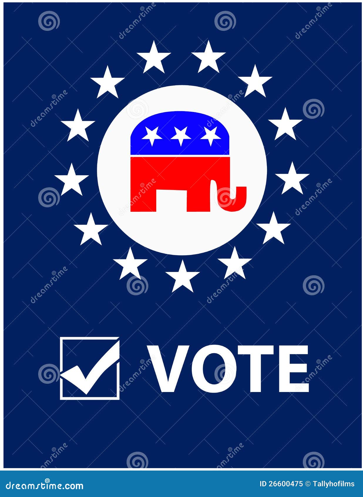 Vote Republican Placard editorial image. Illustration of banner - 26600475