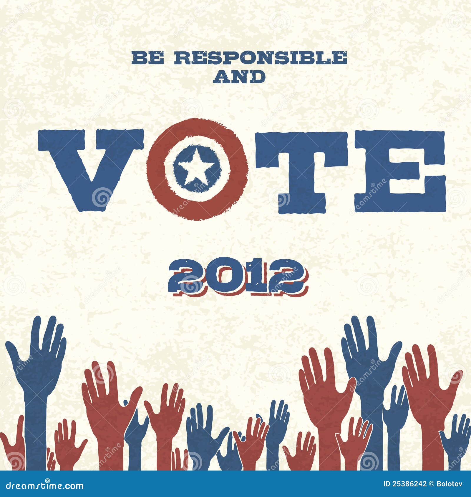 Vote! Retro poster stock vector. Illustration of background - 25386242
