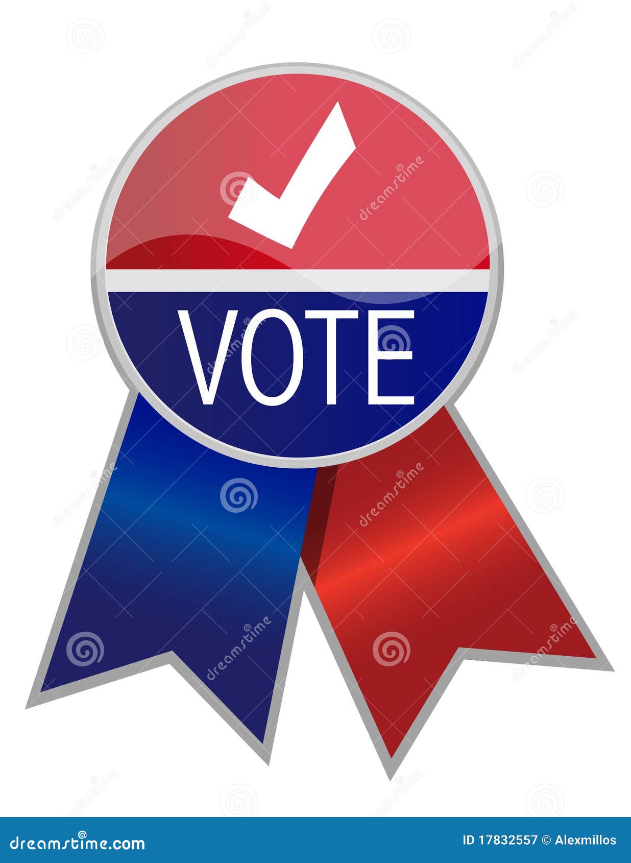 Vote ribbon stock illustration. Illustration of duty - 17832557