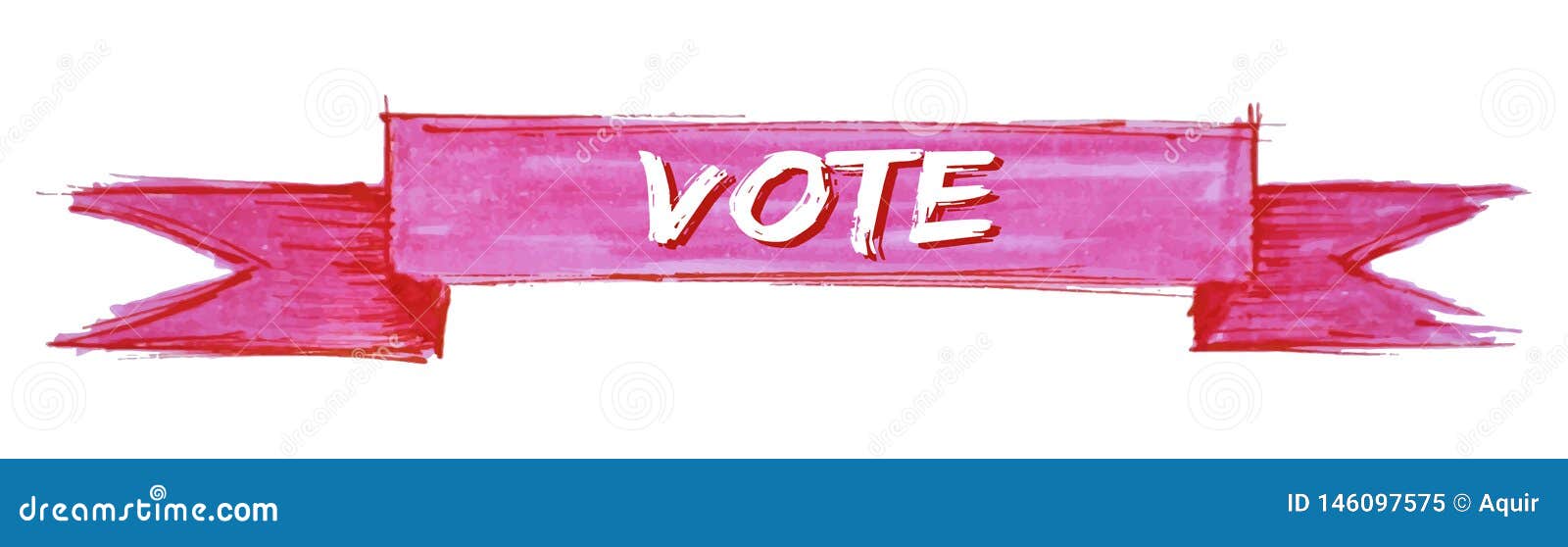 Vote ribbon stock vector. Illustration of america, ribbon - 146097575