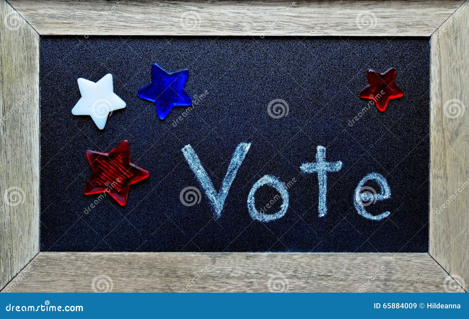 Vote Script, Surrounded by Red, White and Blue Stars Stock Image ...