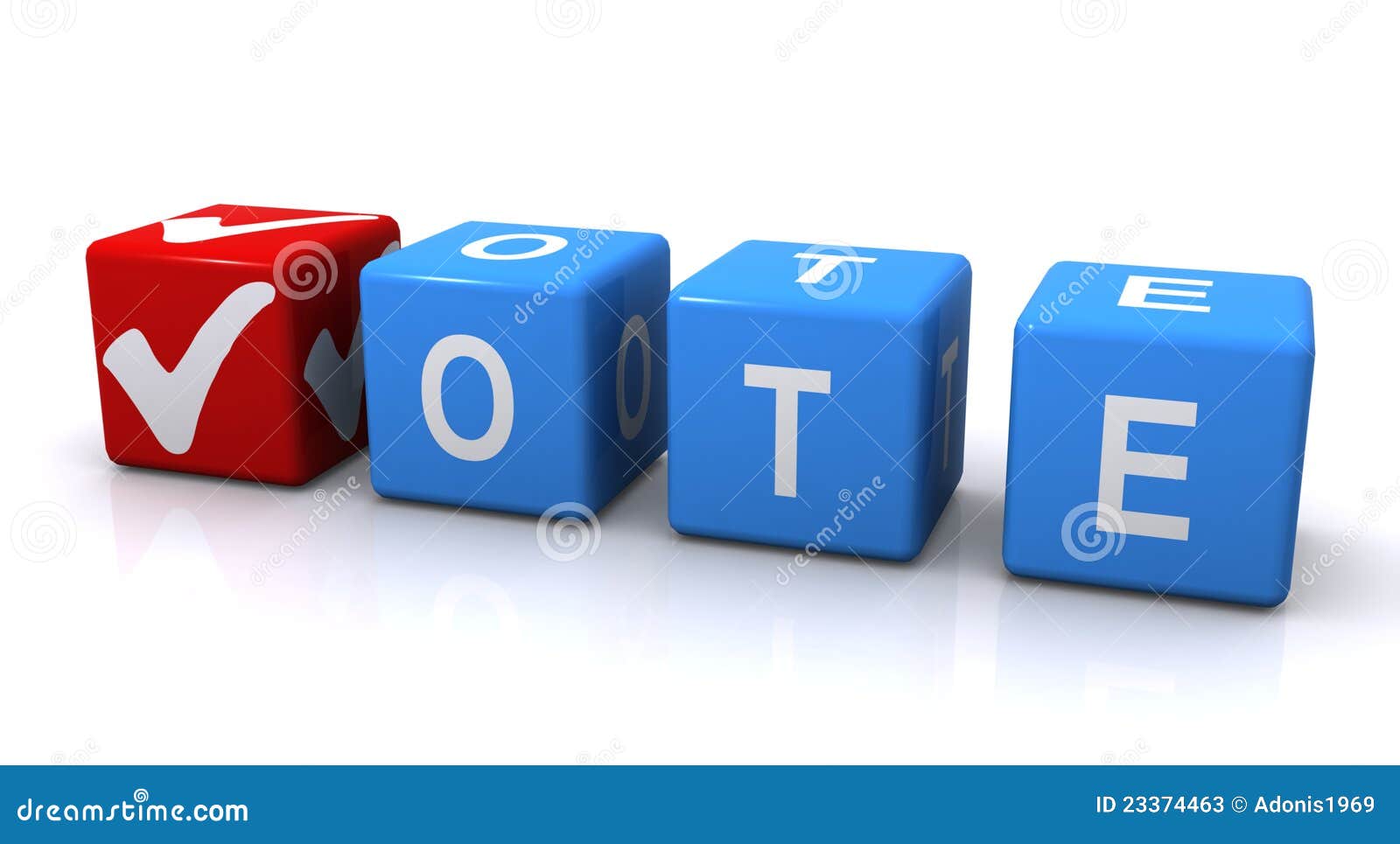 Vote sign with tick mark stock illustration. Illustration of ...