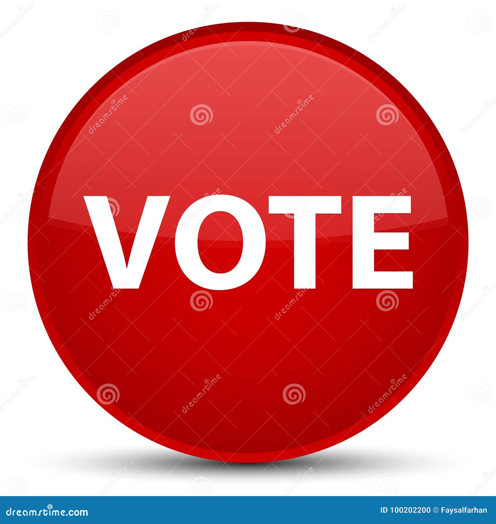 Vote Special Red Round Button Stock Illustration - Illustration of ...
