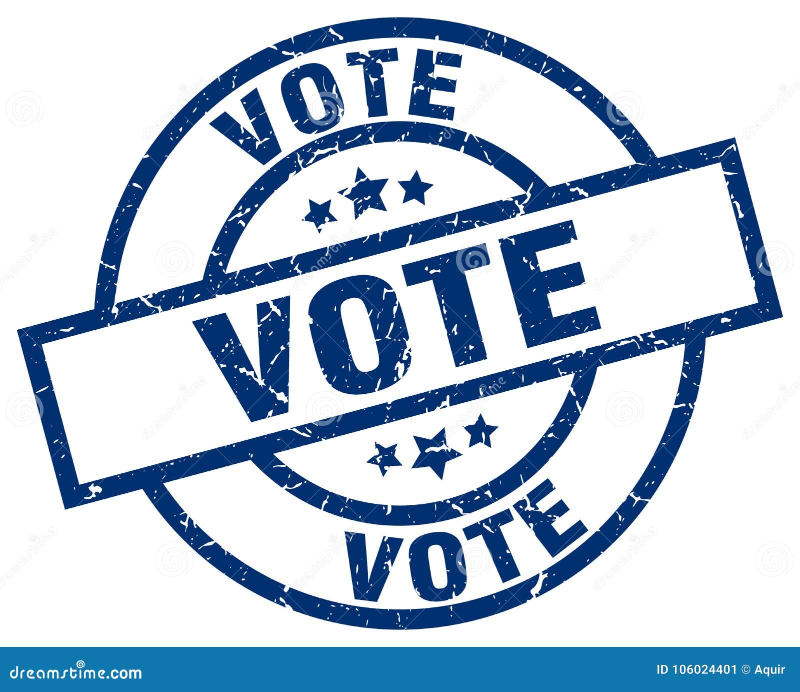 Vote stamp stock vector. Illustration of rubber, round - 106024401