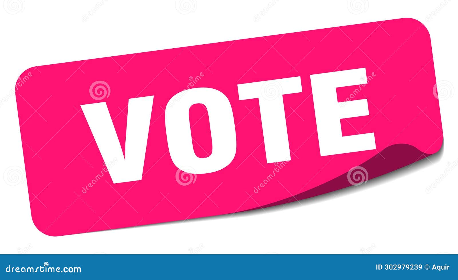 Vote sticker. vote label stock vector. Illustration of peeler - 302979239