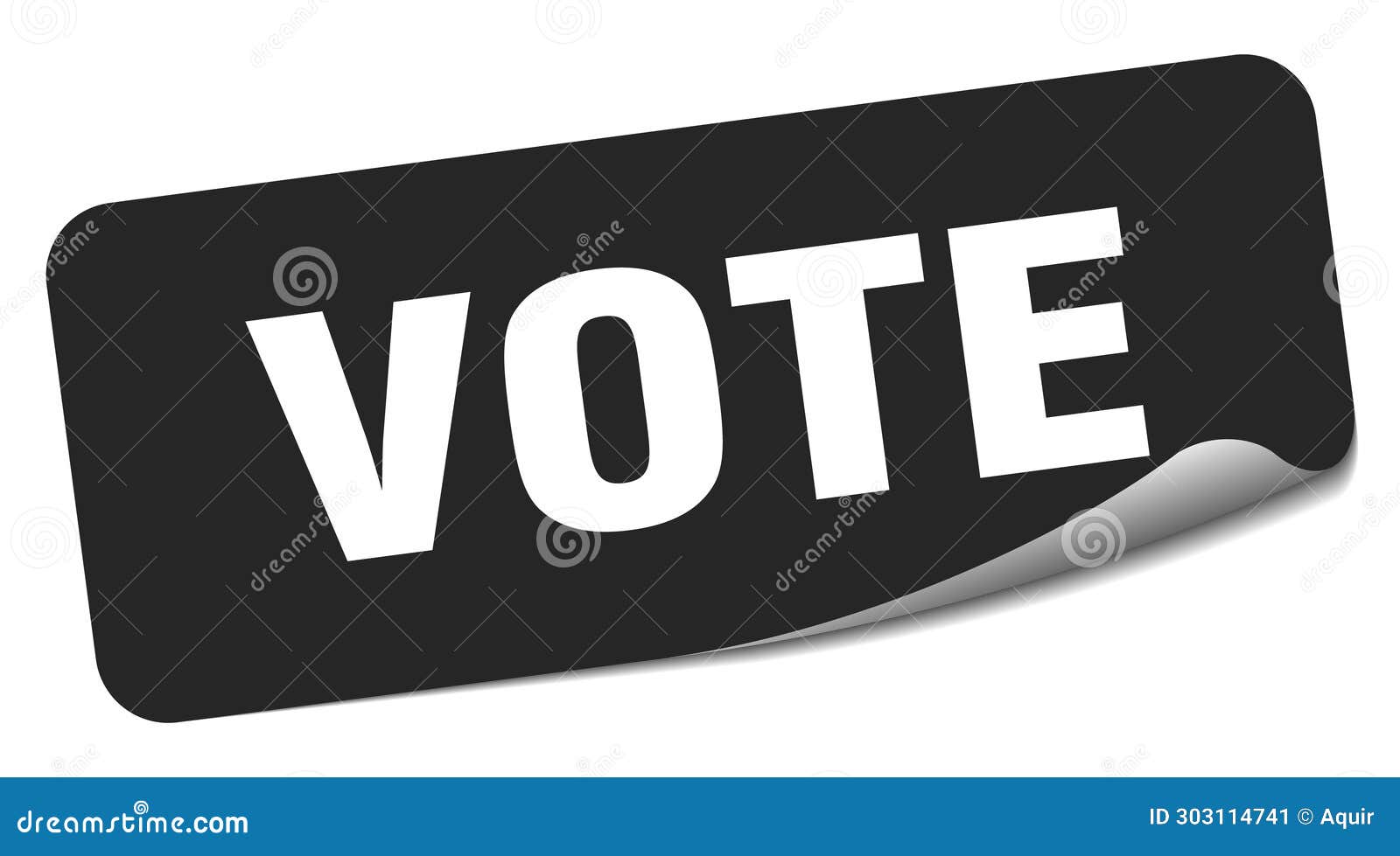Vote sticker. vote label stock vector. Illustration of template - 303114741