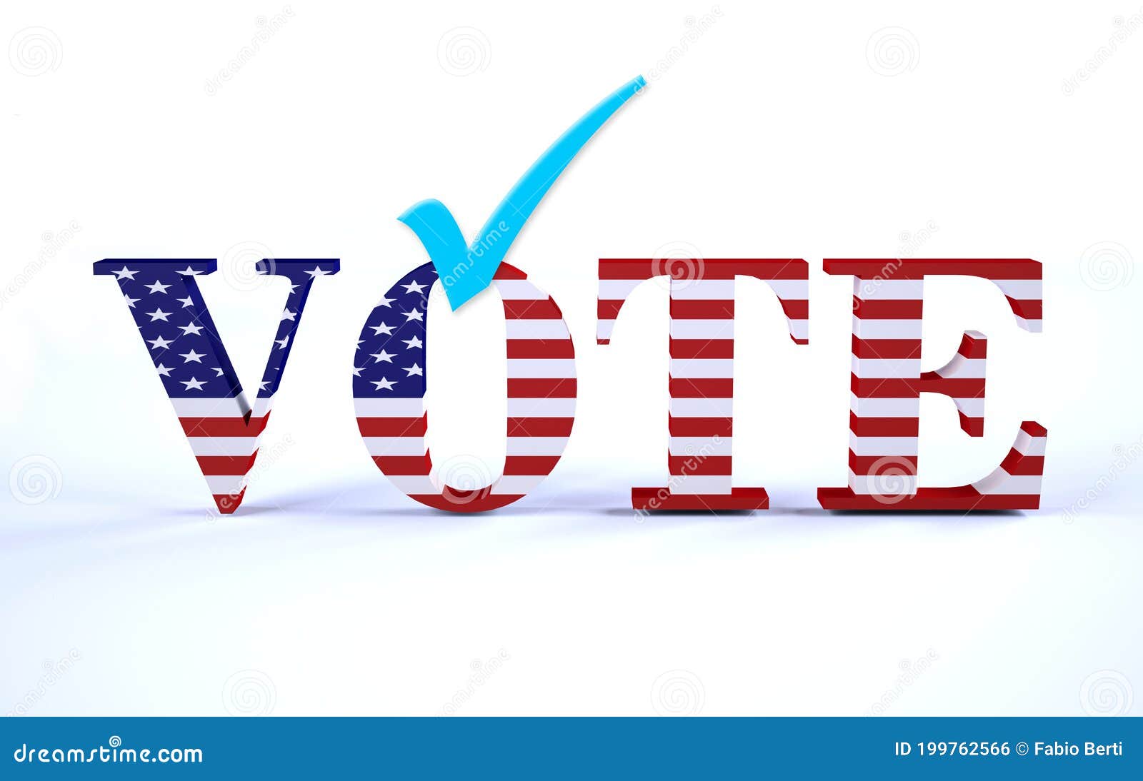 Vote Symbol of American Election Stock Illustration - Illustration of ...