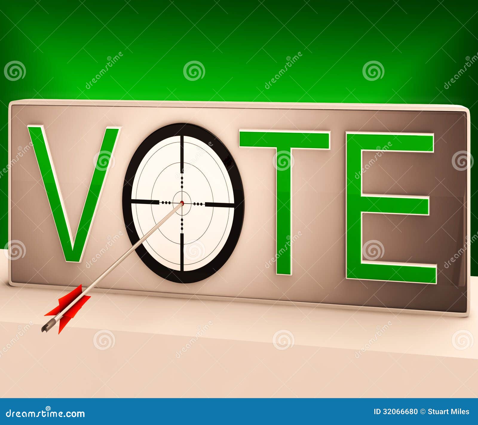 Vote Target Shows Evaluation Choice and Decision Stock Illustration ...