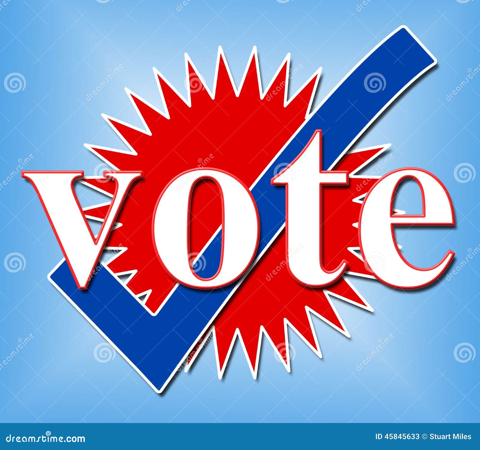 Vote Tick Shows All Right and Ok Stock Illustration - Illustration of ...