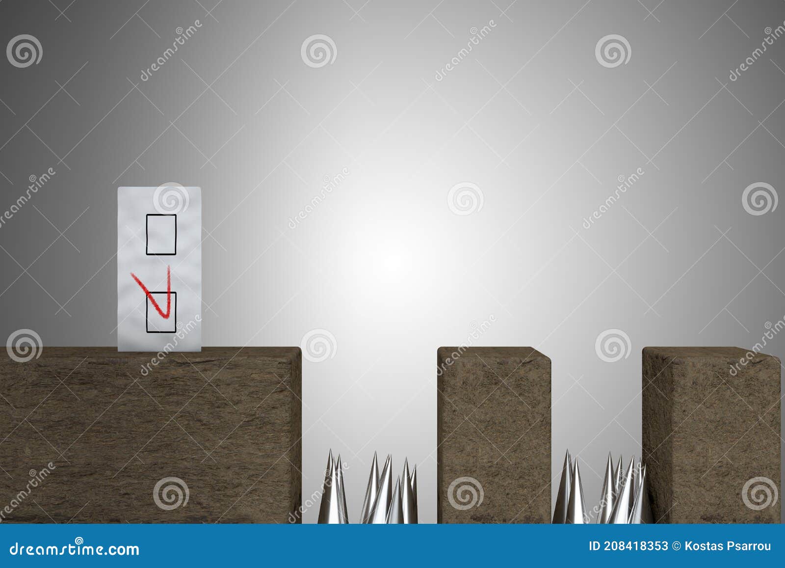 Vote Trying To Pass Obstacles from Spikes Demonstrating Vote by Mail ...