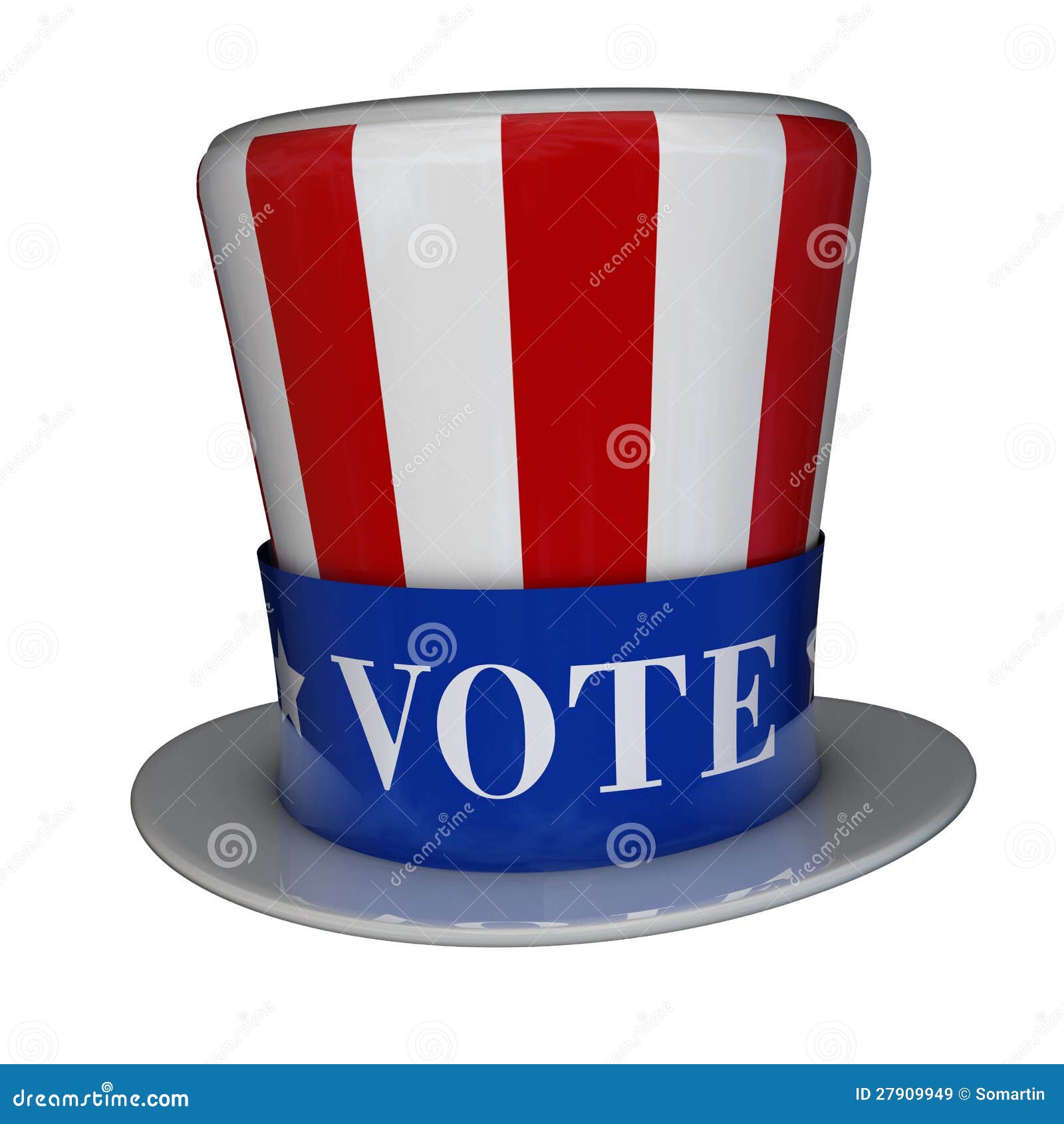 Vote Uncle Sam Hat stock illustration. Illustration of text - 27909949