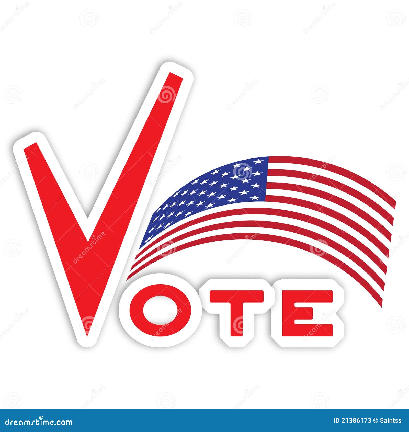 Vote for USA stock vector. Illustration of vote, flag - 21386173