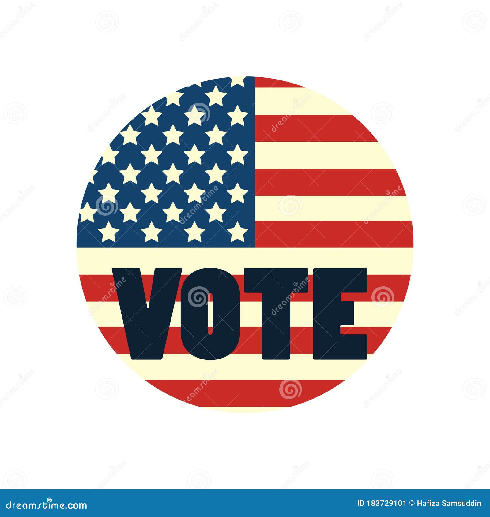 Vote with Usa Flag. Vector Illustration Decorative Background Design ...