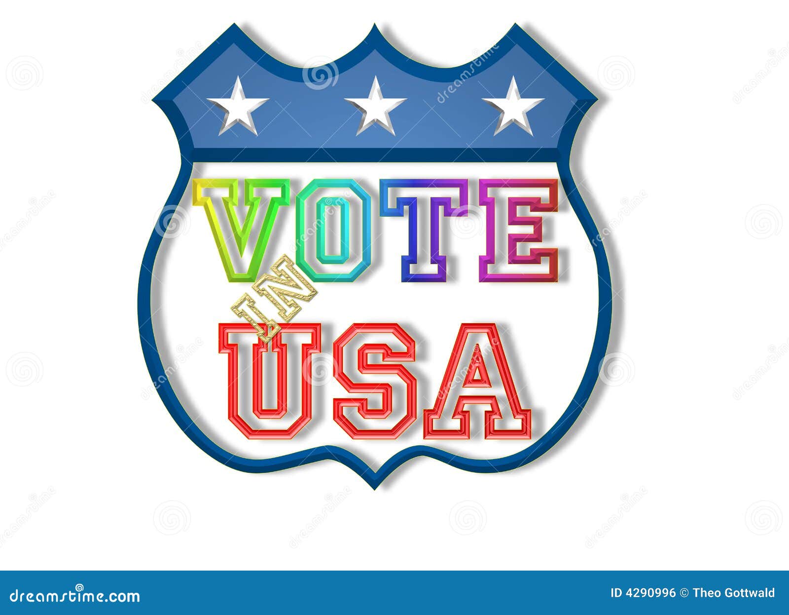Vote in USA sign stock illustration. Illustration of element - 4290996
