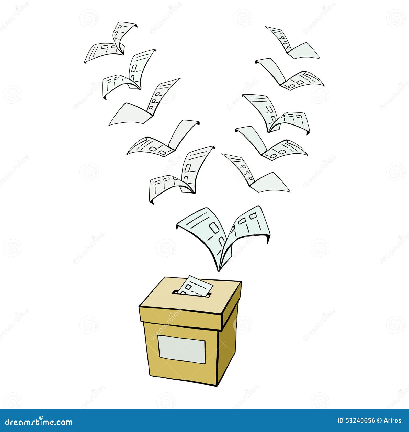 Vote or voting stock vector. Illustration of drawn, symbol - 53240656