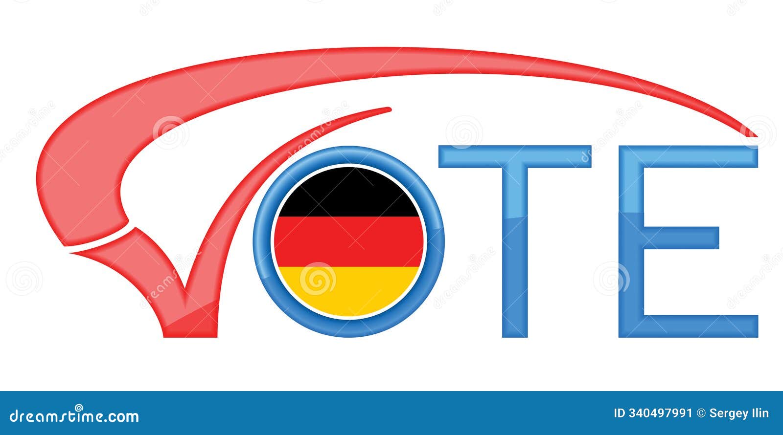 Vote on White Background. Vector Illustration Stock Illustration ...