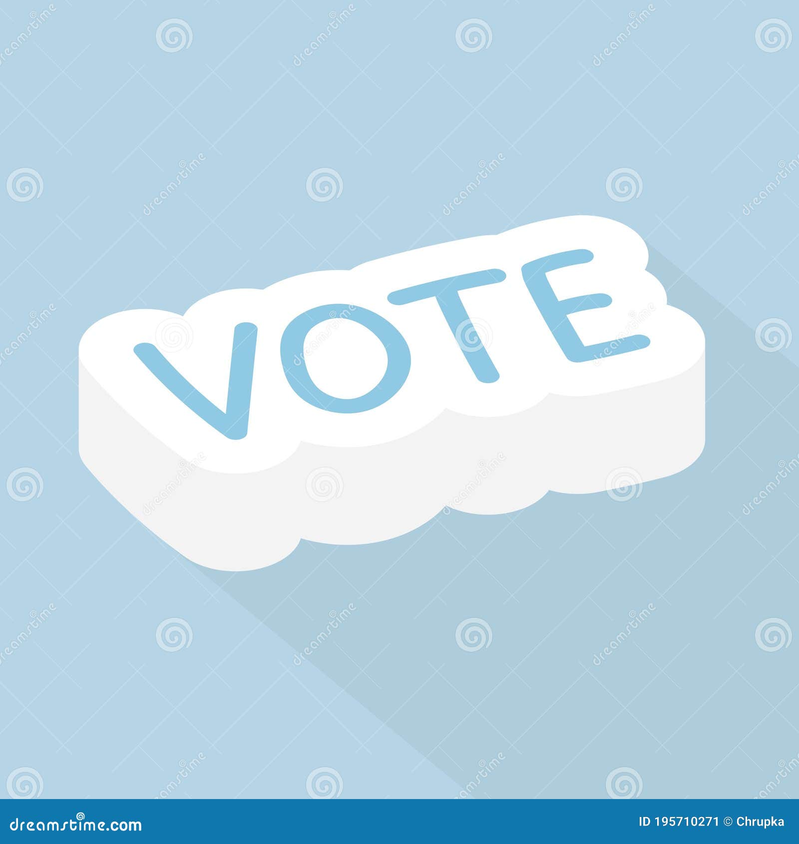 Vote word concept stock vector. Illustration of colorful - 195710271