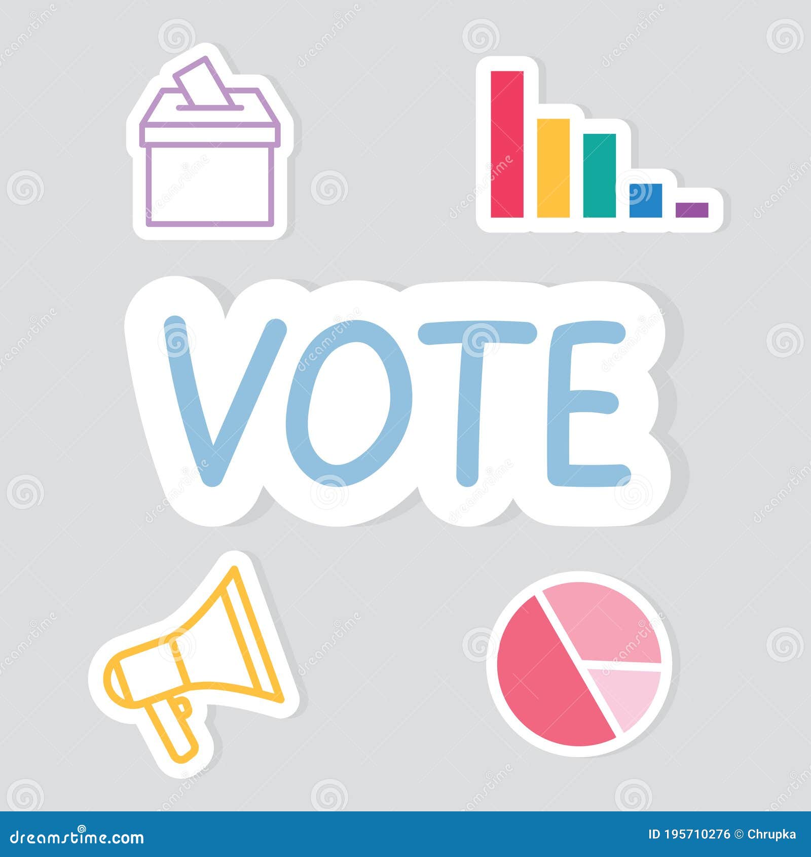 Vote word concept stock vector. Illustration of success - 195710276
