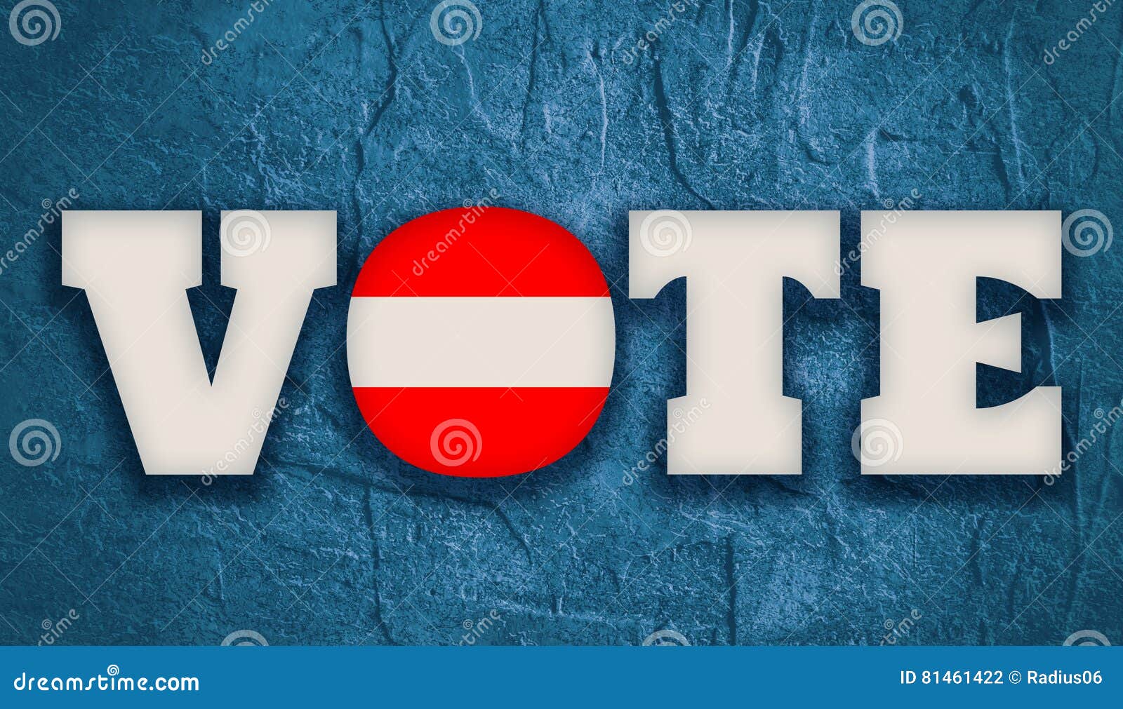 Vote Word on Concrete Textured Background. Stock Illustration ...