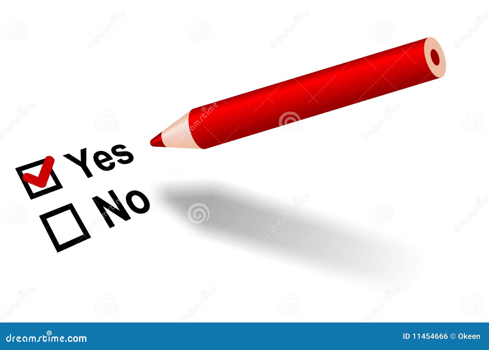 Vote Yes stock illustration. Illustration of accept, checkmark - 11454666