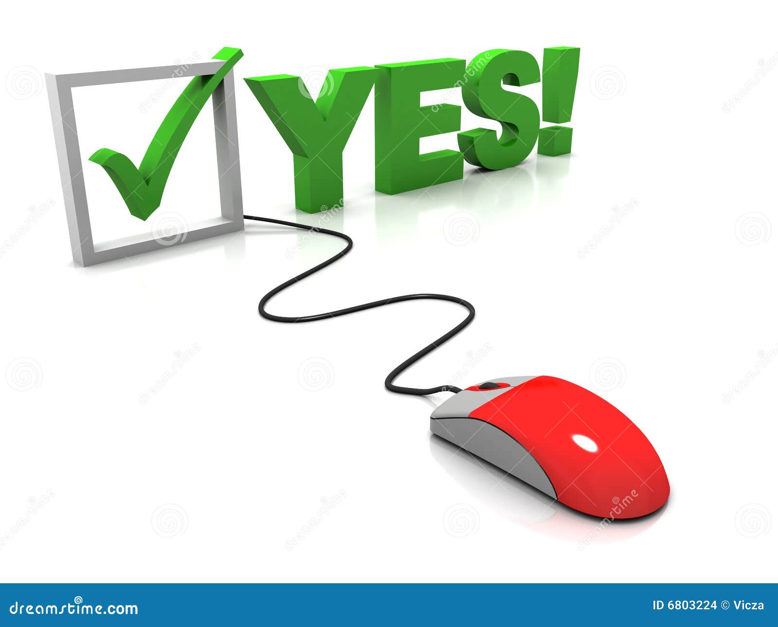 Vote YES stock illustration. Illustration of select, correct - 6803224