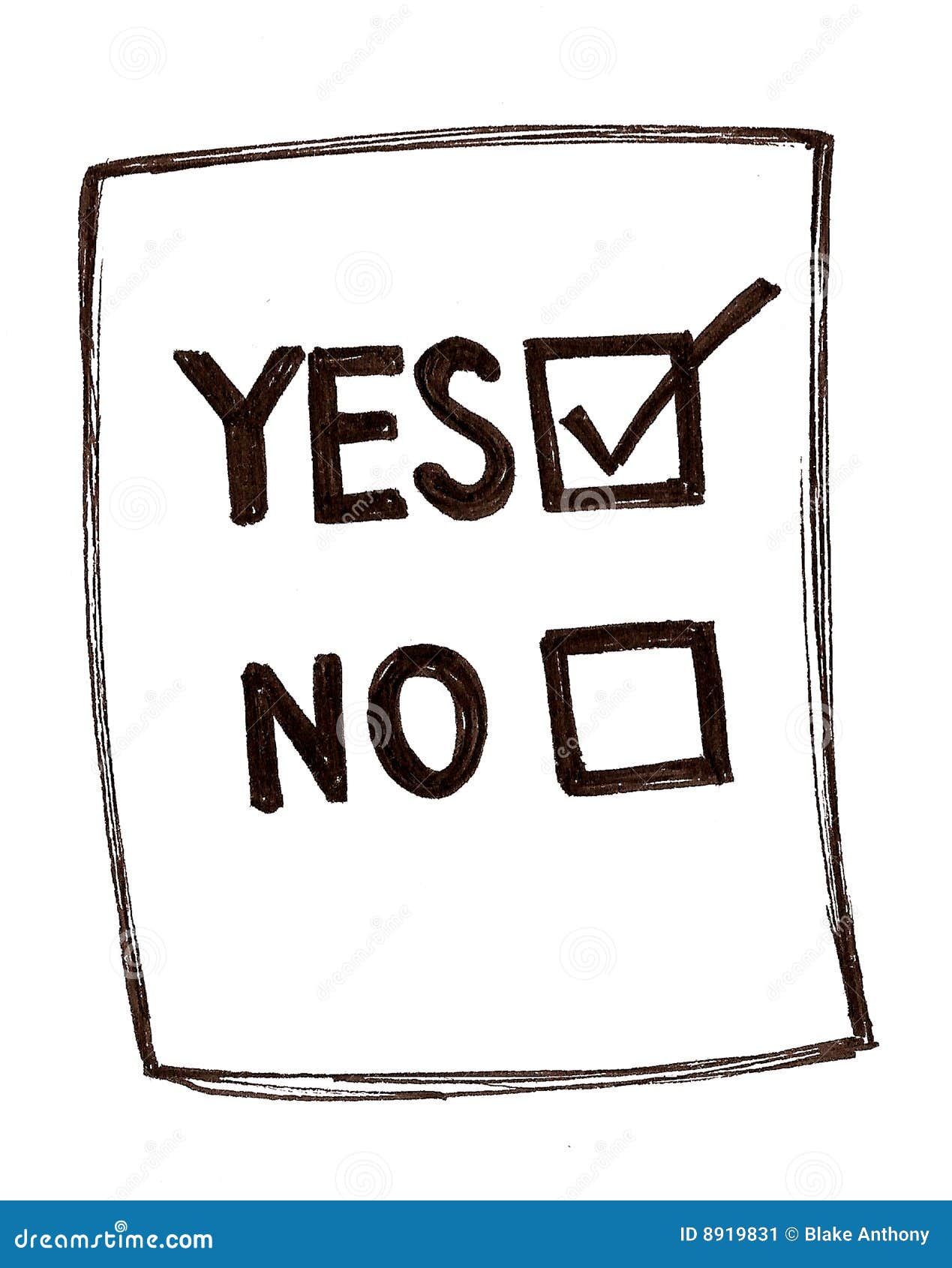 Vote Yes! stock illustration. Illustration of politics - 8919831