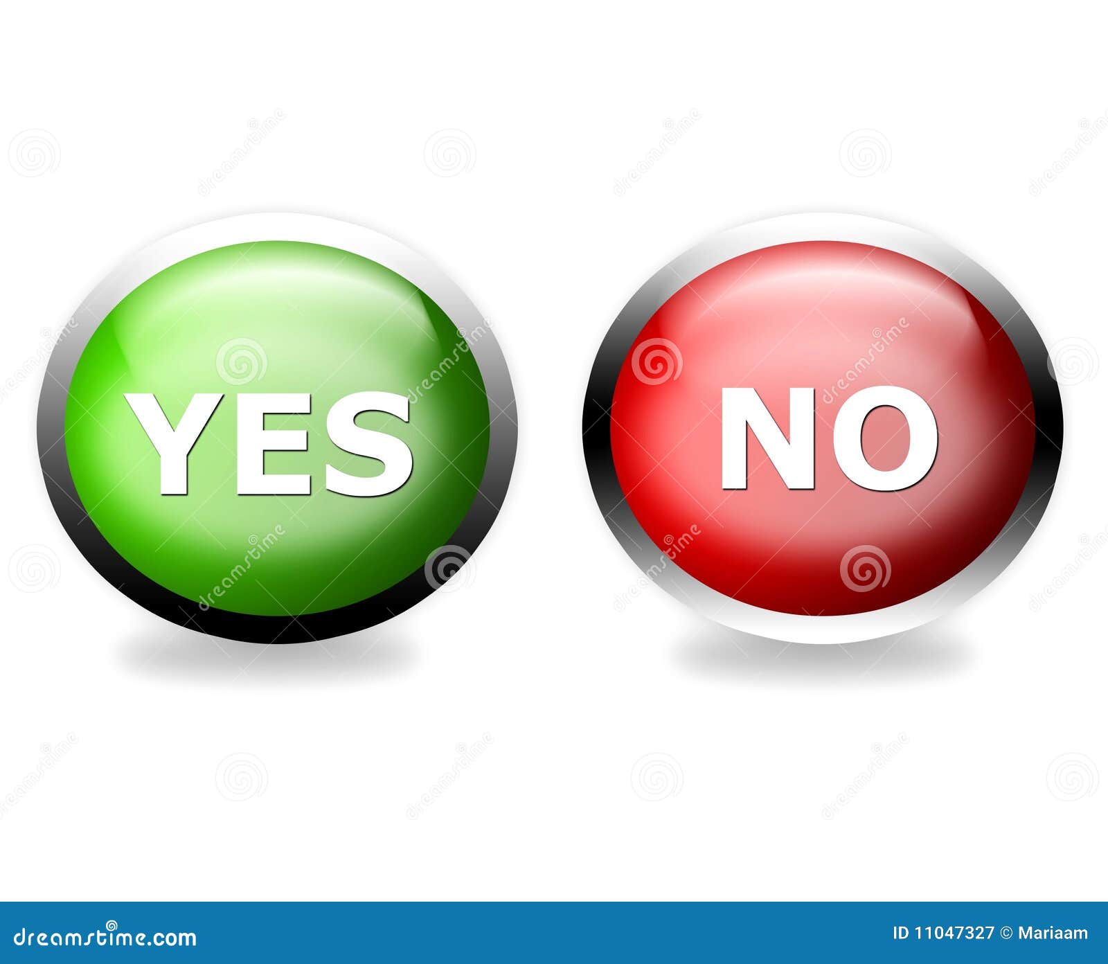 Vote yes or no! stock illustration. Illustration of glossy - 11047327