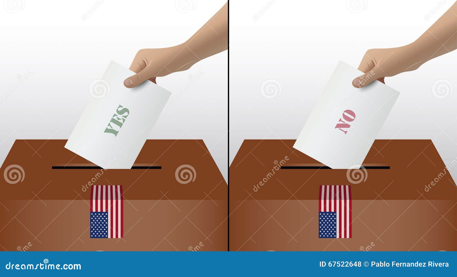 Vote Yes or No stock vector. Illustration of democracy - 67522648