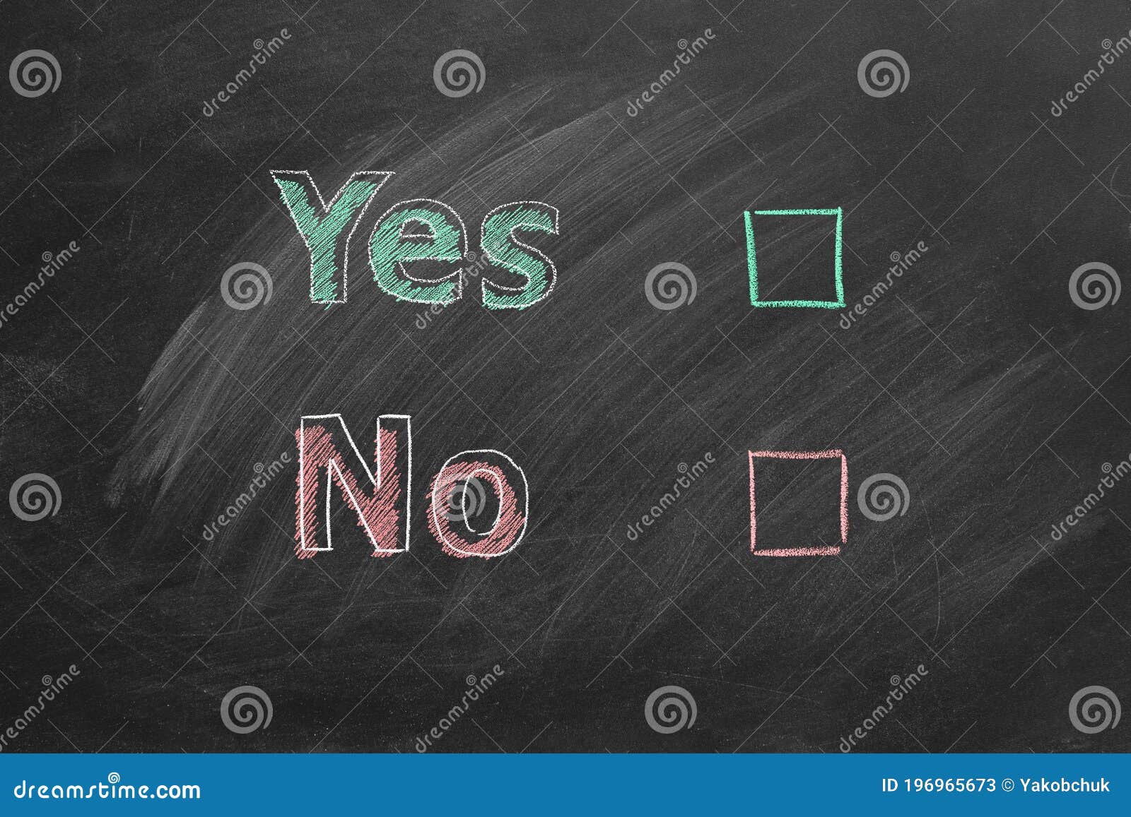 Vote Yes or No. Your Choice Stock Image - Image of election, blackboard ...