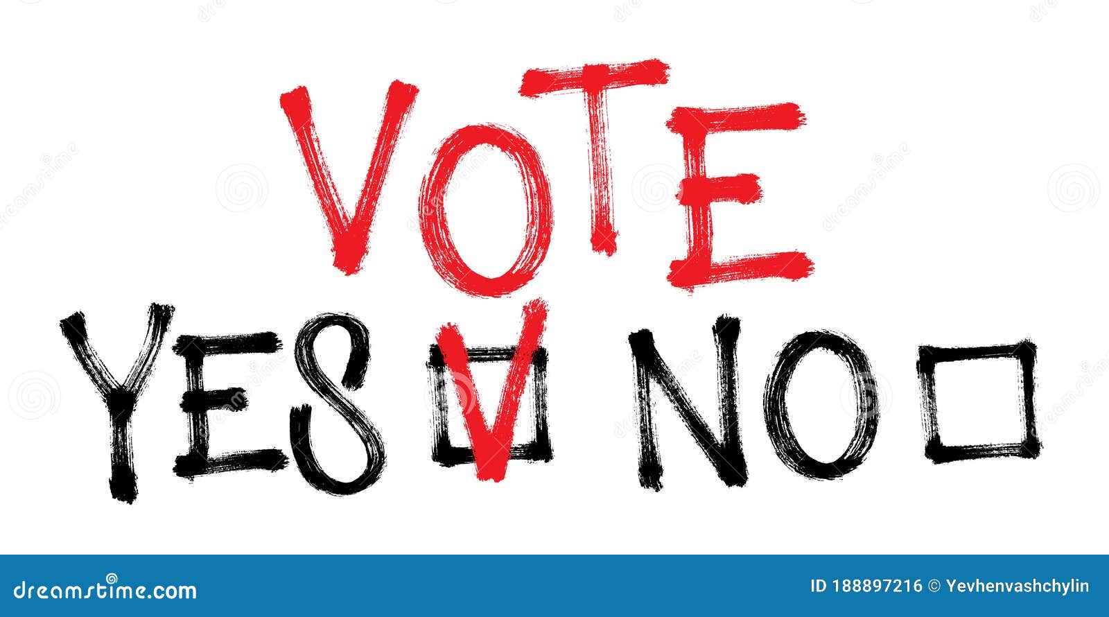 Vote Yes. Say Yes. Vector Illustration for Election. Stock Vector ...