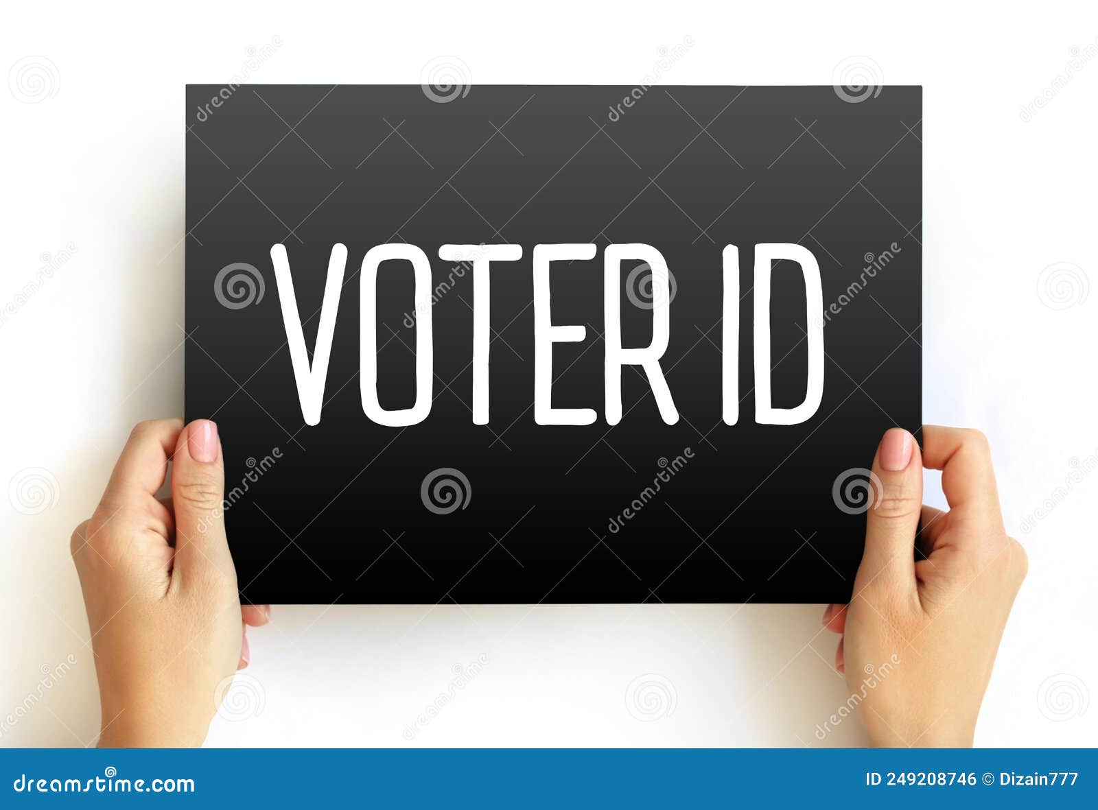Voter ID Text on Card, Concept Background Stock Photo - Image of ...