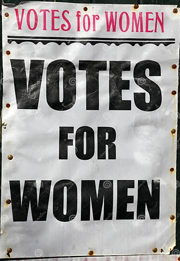 Votes for women poster stock image. Image of history - 13636273