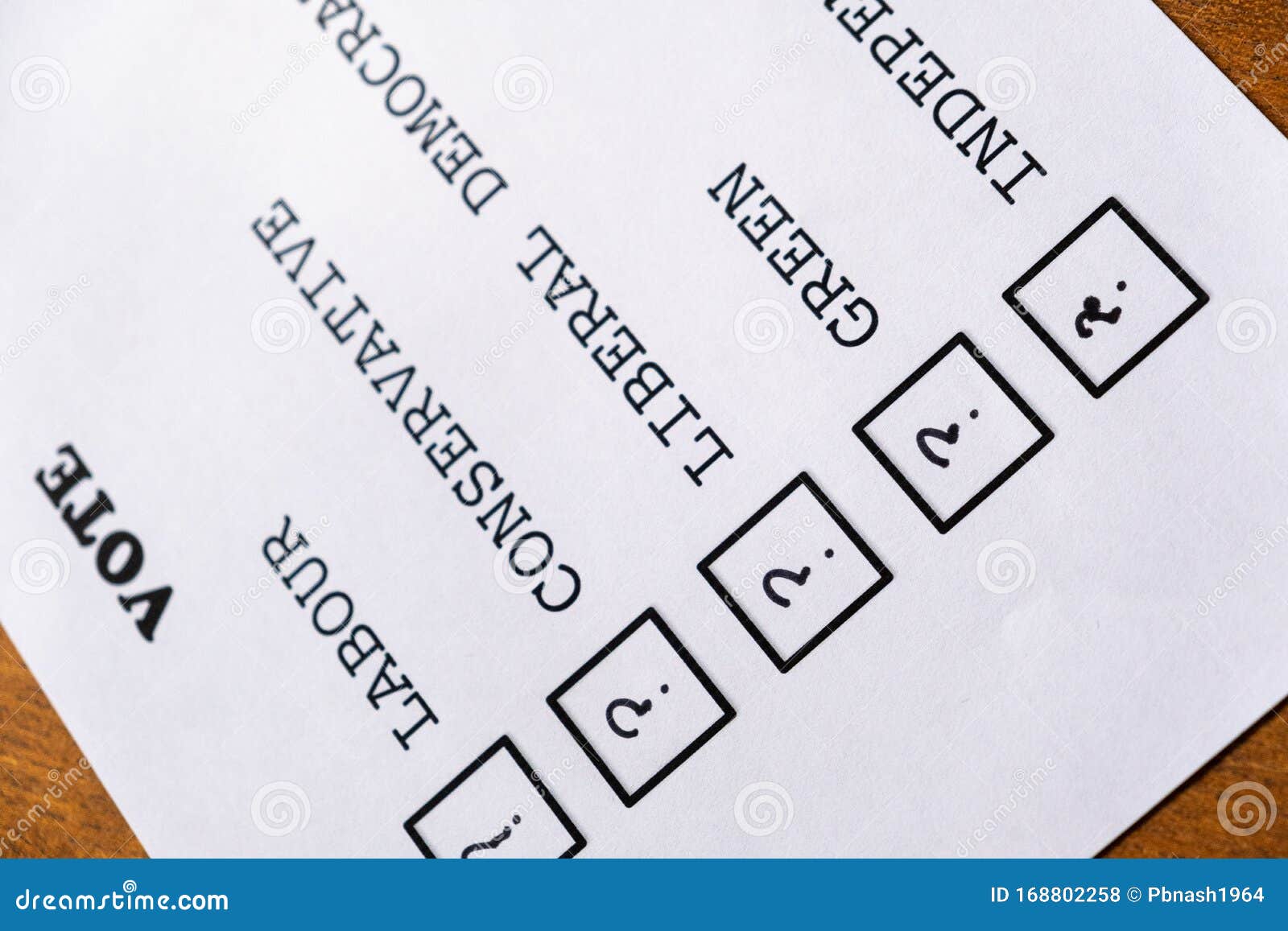 Voting ballot with choices stock photo. Image of truro - 168802258