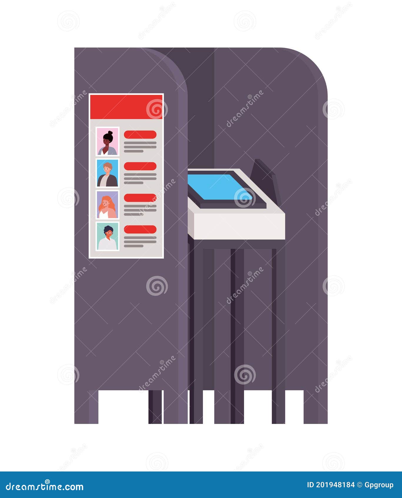 Voting Booth with Modern Automated Secure Electronic Voting Machine ...