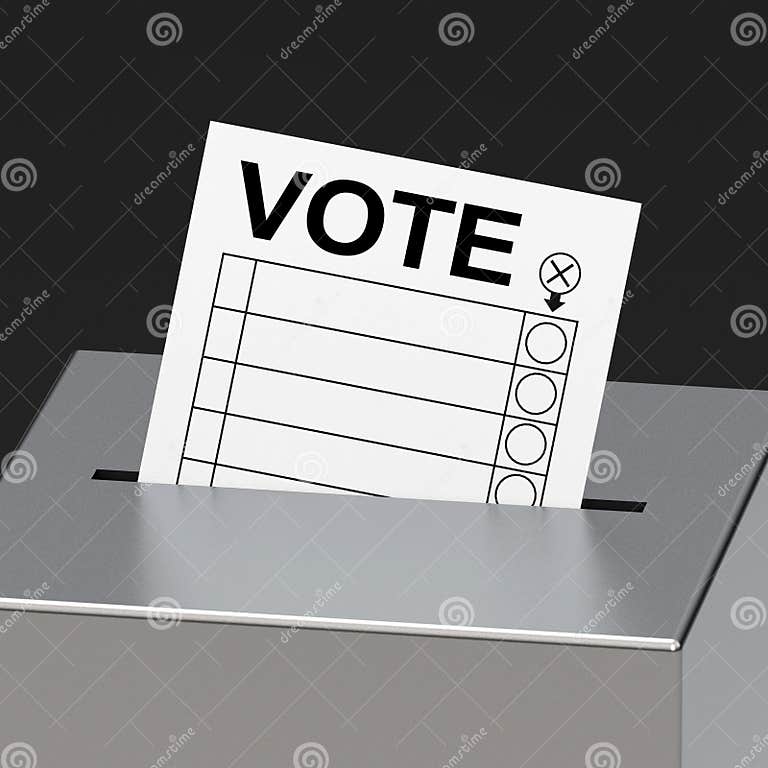 The voting box stock illustration. Illustration of voter - 50542414