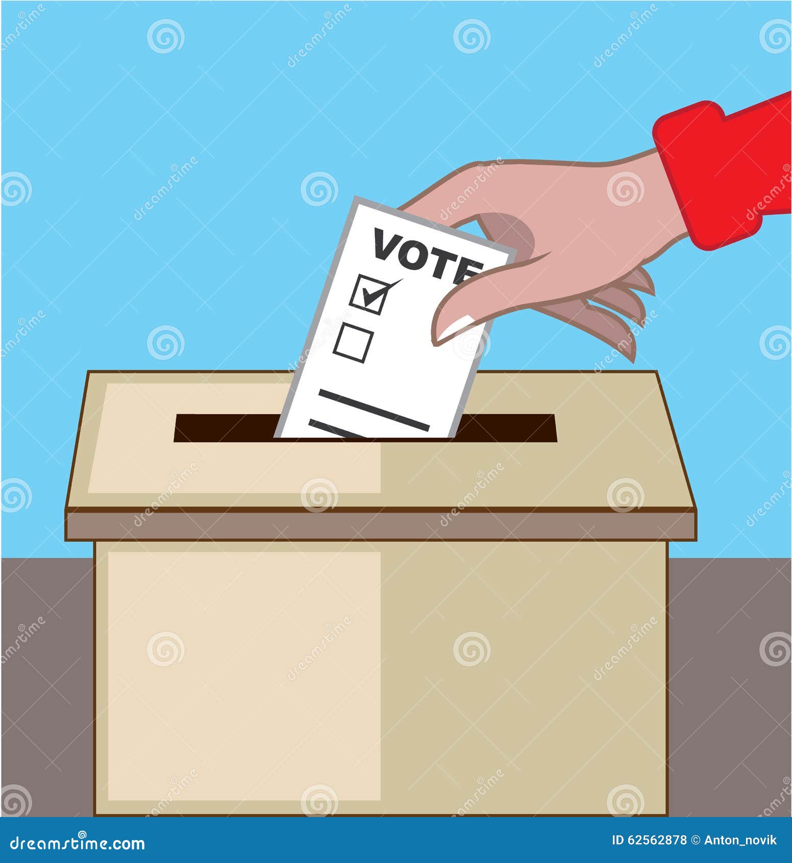 Voting Box. vector eps stock vector. Illustration of democracy - 62562878