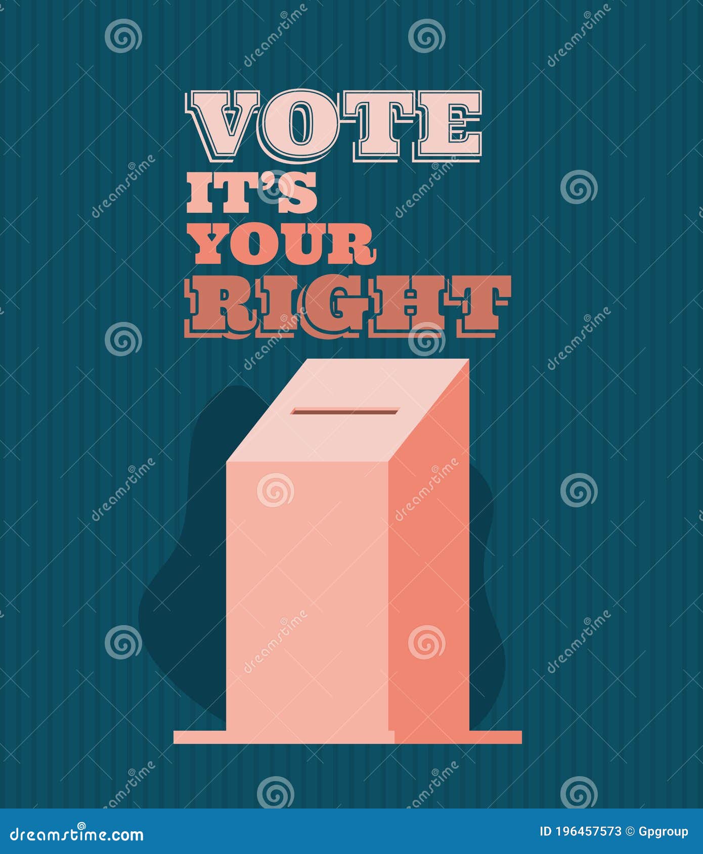 Voting Box with Vote Its Your Right Text Vector Design Stock Vector ...