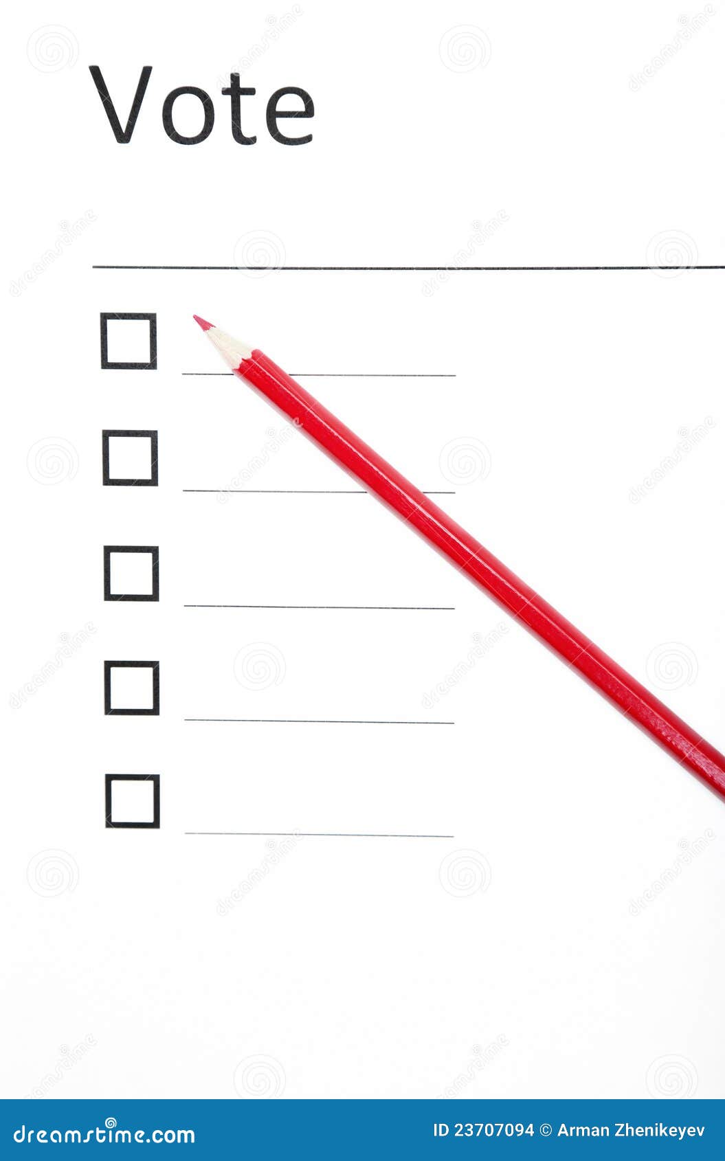 Voting bulletin stock photo. Image of document, blank - 23707094