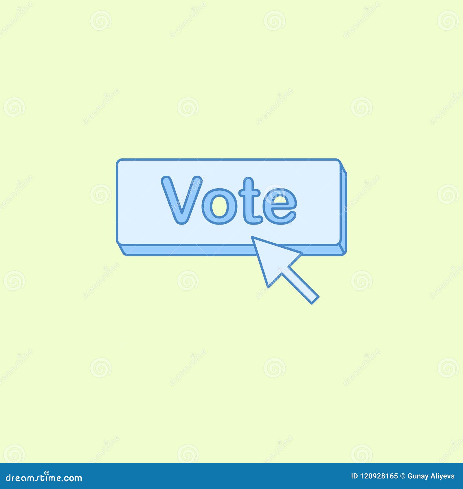 Voting Button Field Outline Icon. Element of Elections Icon for Mobile ...