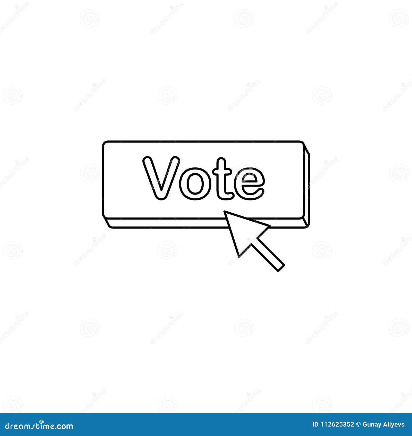 Voting Button Icon. Elements of Elections Icon. Premium Quality Graphic ...