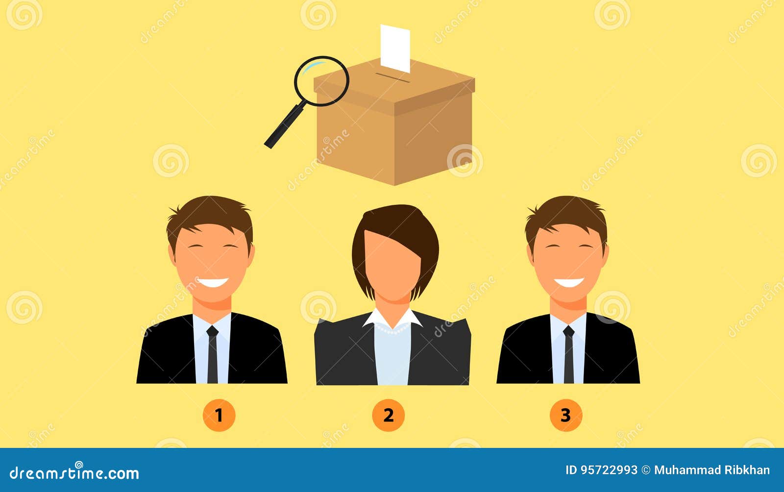 Voting Candidate with Election Box As Background Stock Vector ...
