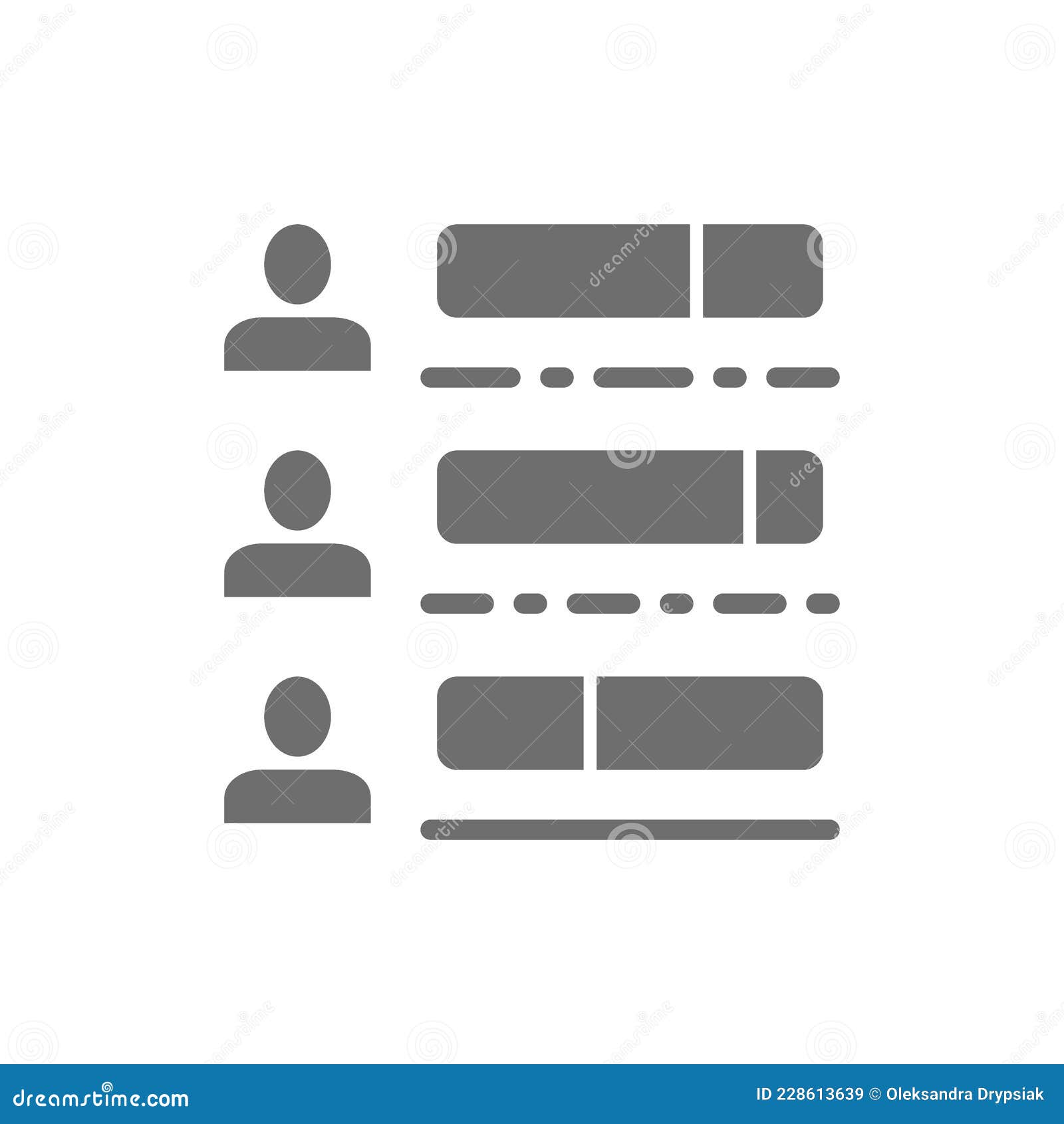 Voting, Check Mark with Candidate, Election Checklist Grey Icon. Stock ...