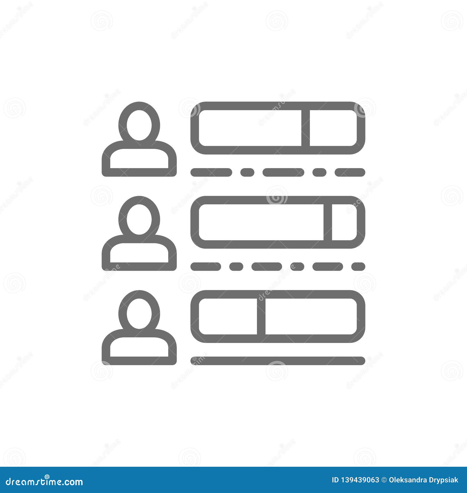 Voting, Check Mark with Candidate, Election Checklist Line Icon. Stock ...