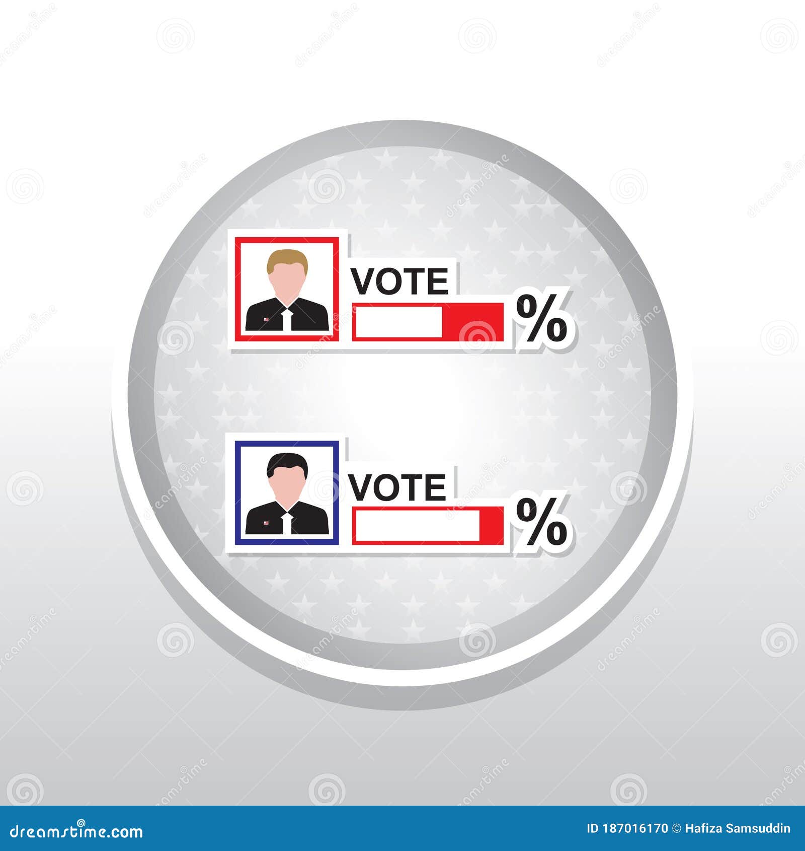 Voting Comparison of Two Candidates. Vector Illustration Decorative ...